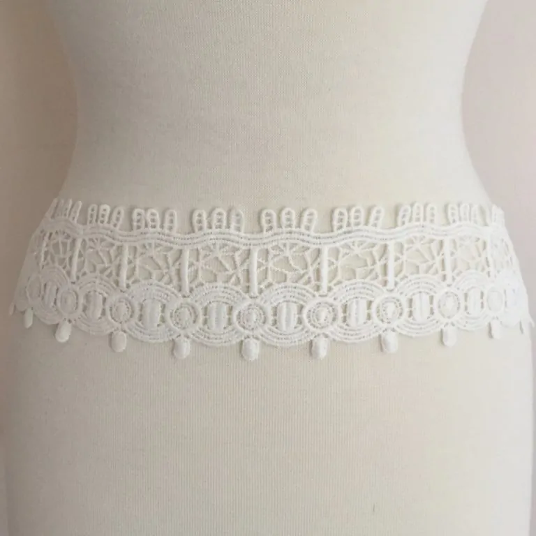 Natural Cotton Crochet Lace Border Trim (5 Yards) | Shine Trim