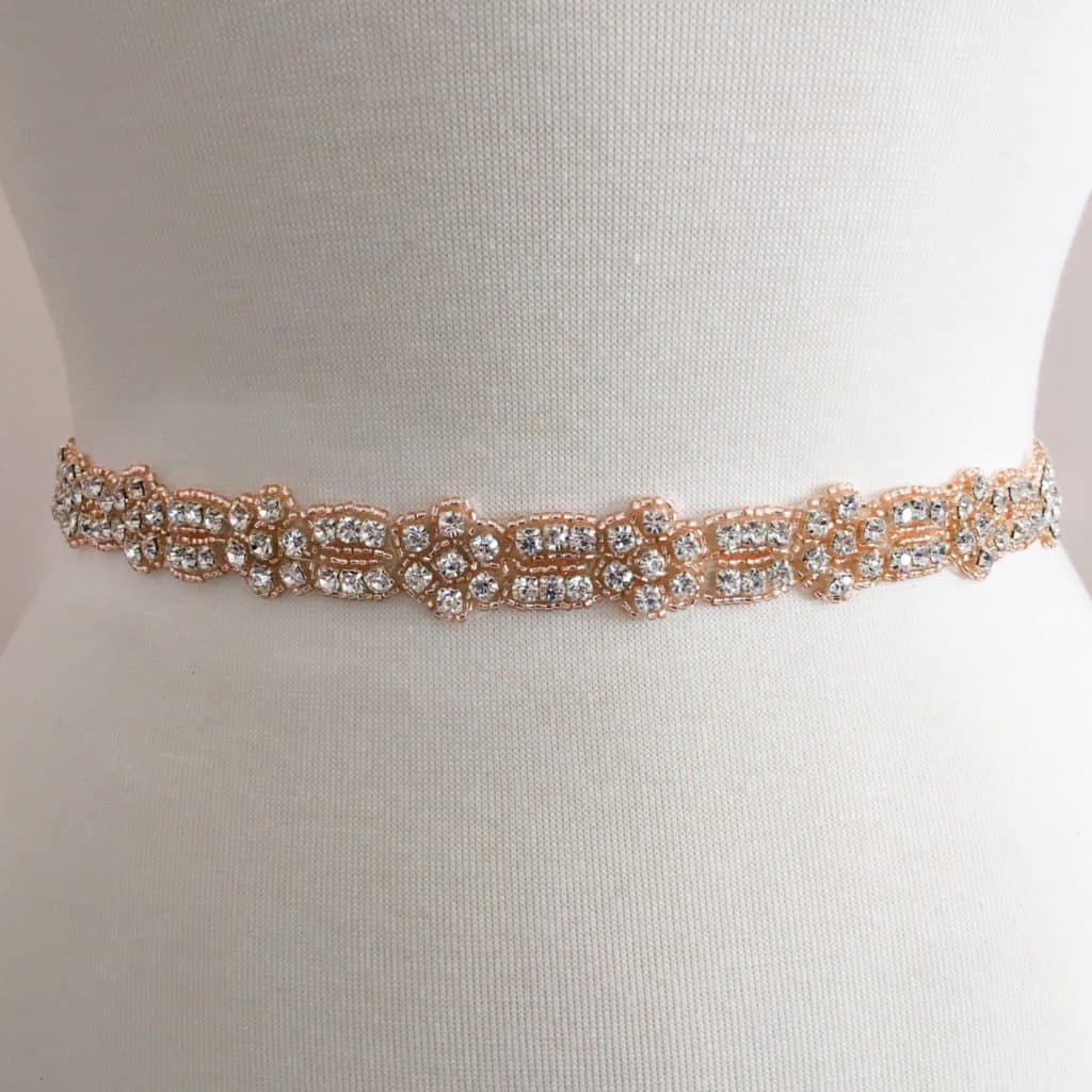 Rose Gold Eunice Rhinestone Beaded Trim | Shine Trim