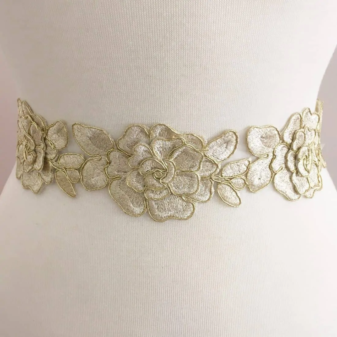 Metallic Embroidered Scroll Trim | Shine Trim
