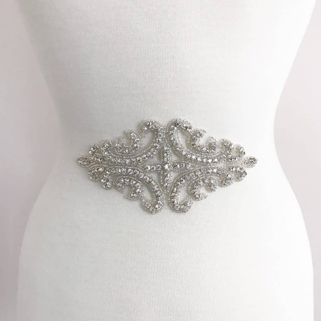 Spiral Rhinestone Applique (Iron-On) - Shine Trim