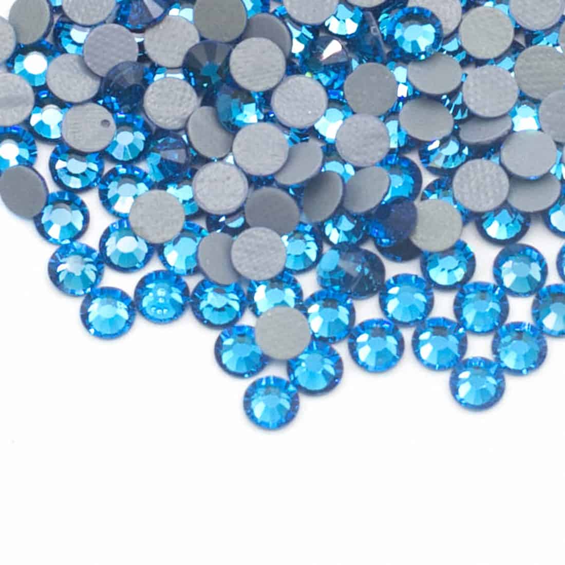 Premium Hotfix Rhinestones (Blue Zircon) SS16,SS20,SS30 | Shine Trim