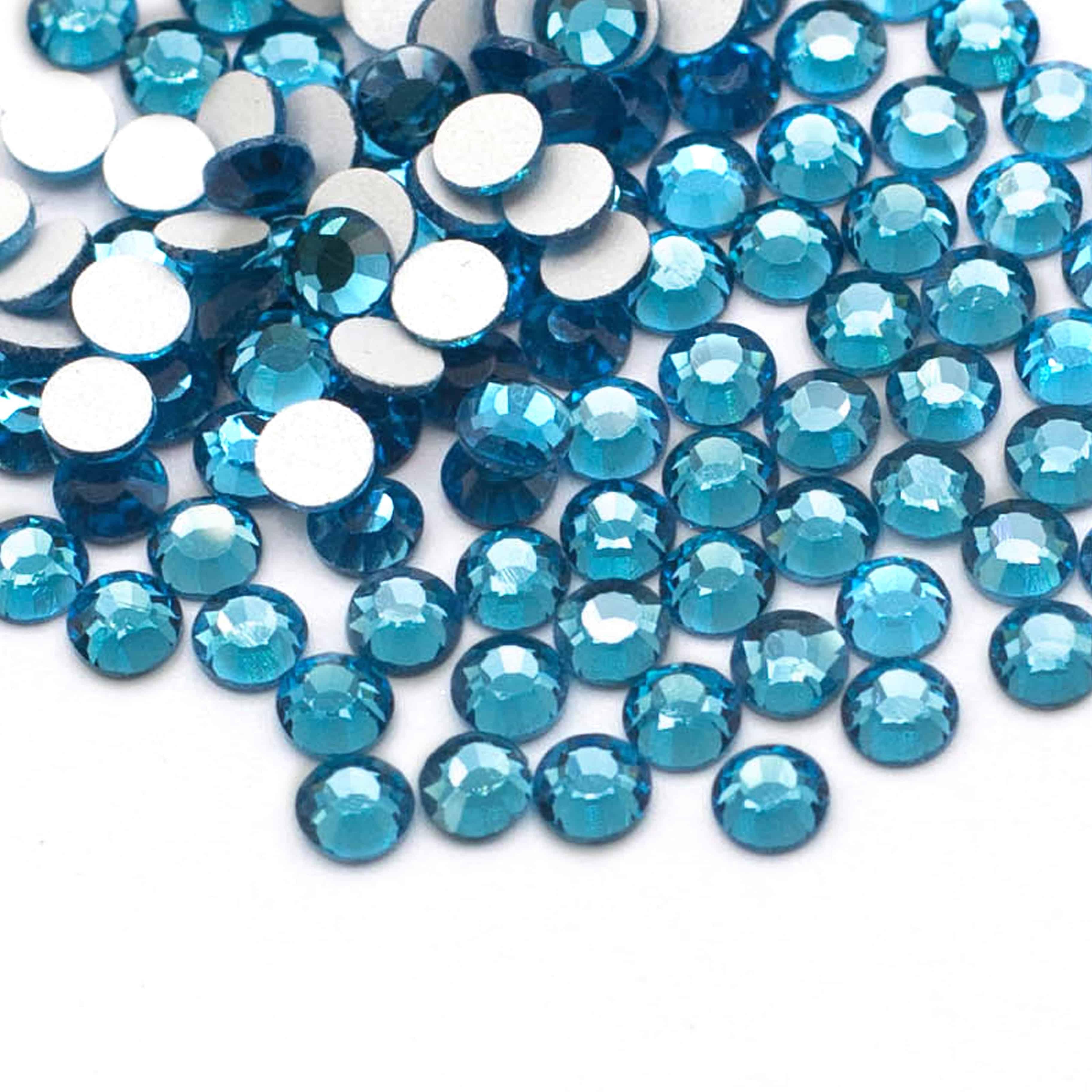 Premium Flatback Rhinestones (Blue Zircon) SS16,SS20,SS30 | Shine Trim
