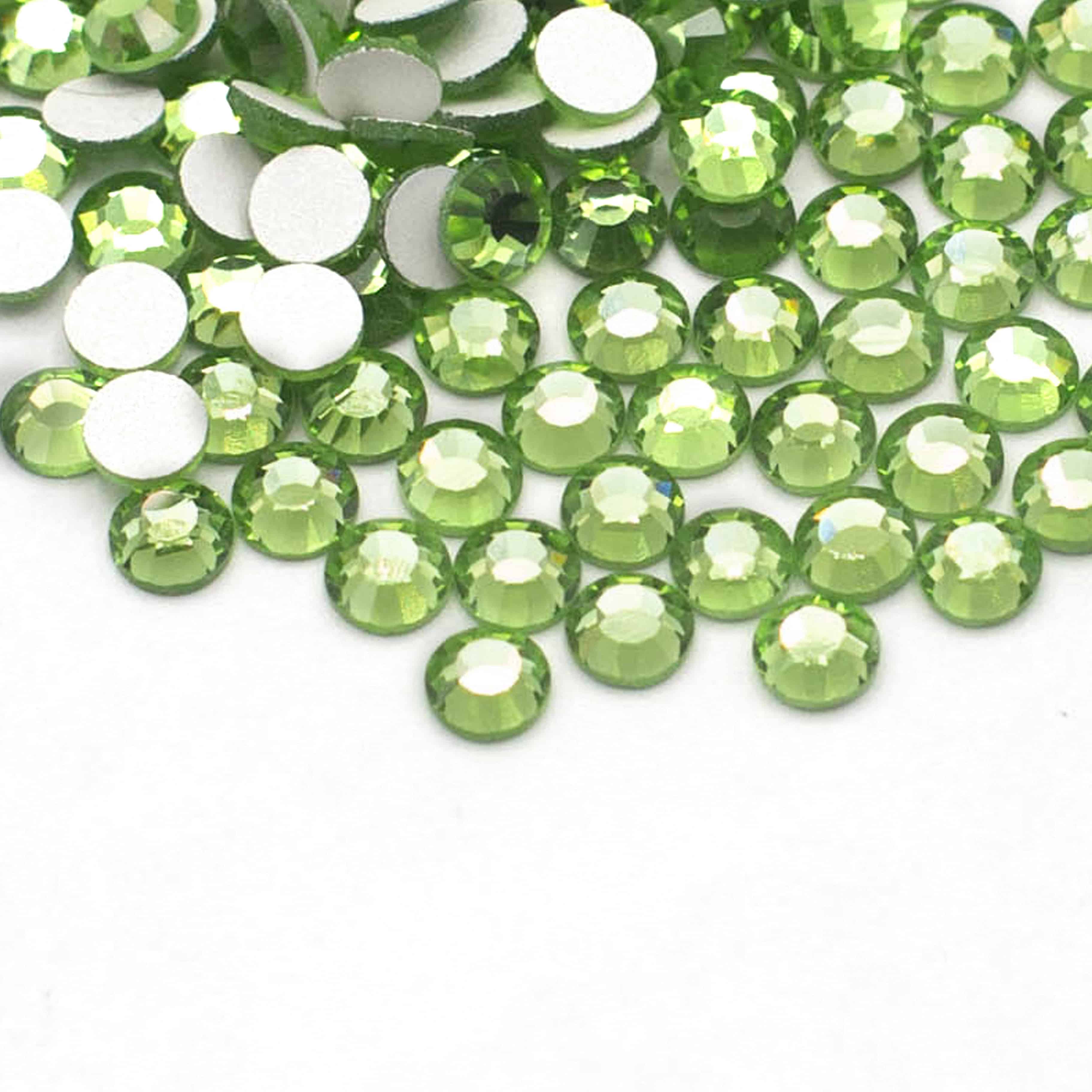Premium Flatback Rhinestones (Peridot) SS16,SS20,SS30 | Shine Trim