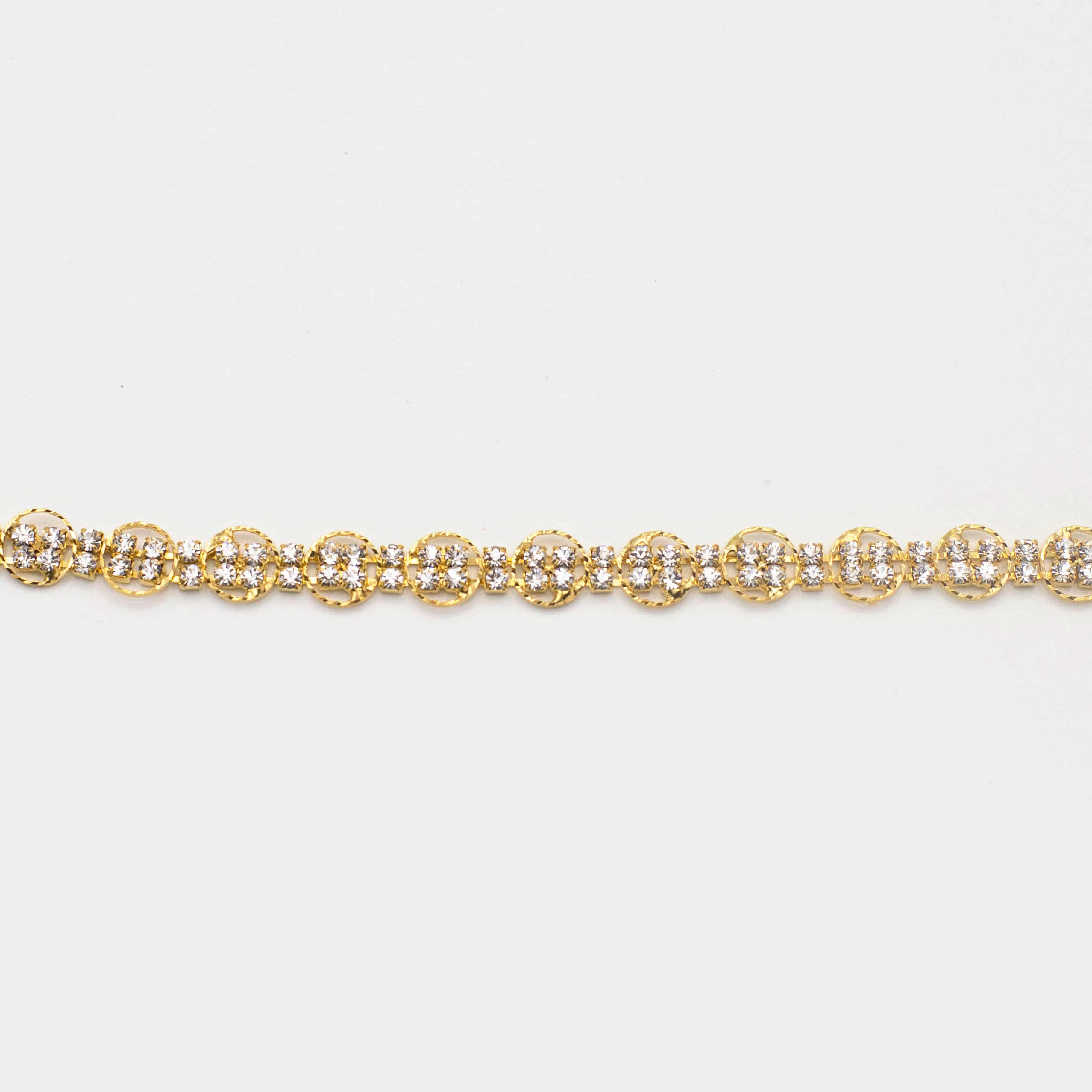 Rhinestone Chain HF10062 Gold | Shine Trim