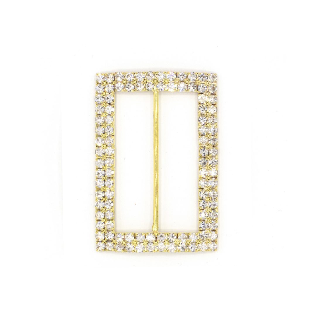 Rectangle Rhinestone Buckle Slider - Shine Trim