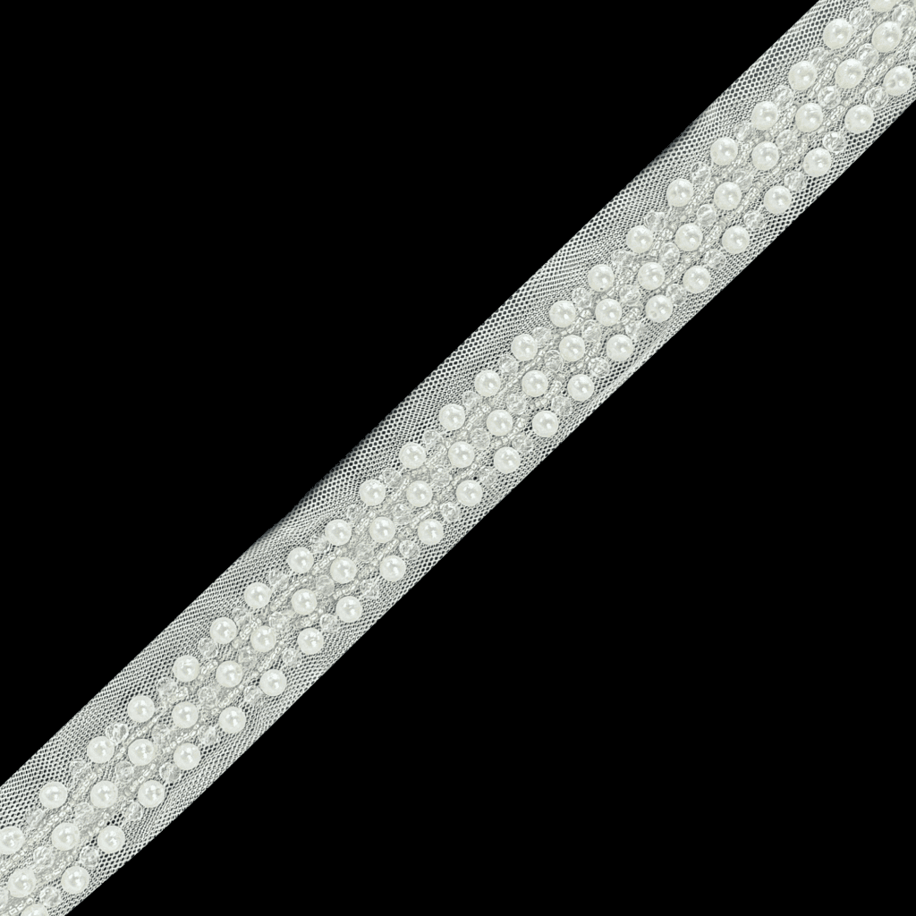 Elara Pearls Beaded Trim | Shine Trim